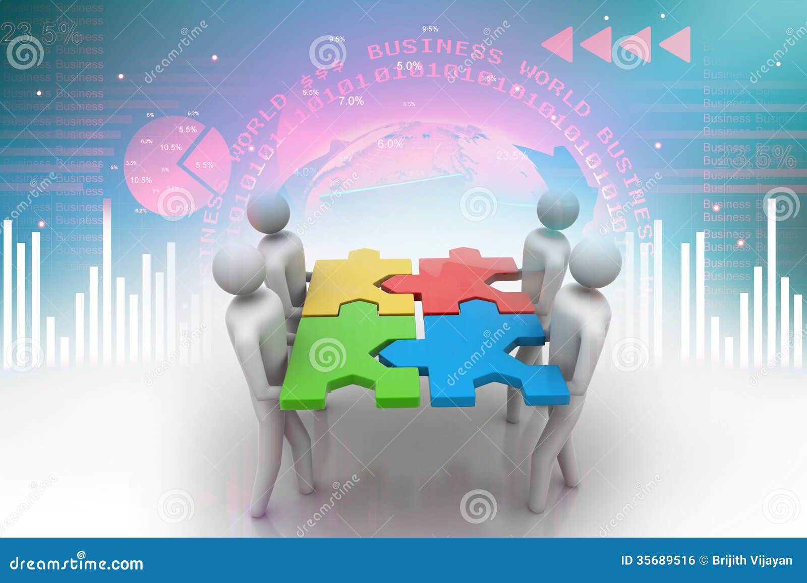 3d people - team stock illustration. Illustration of human - 35689516