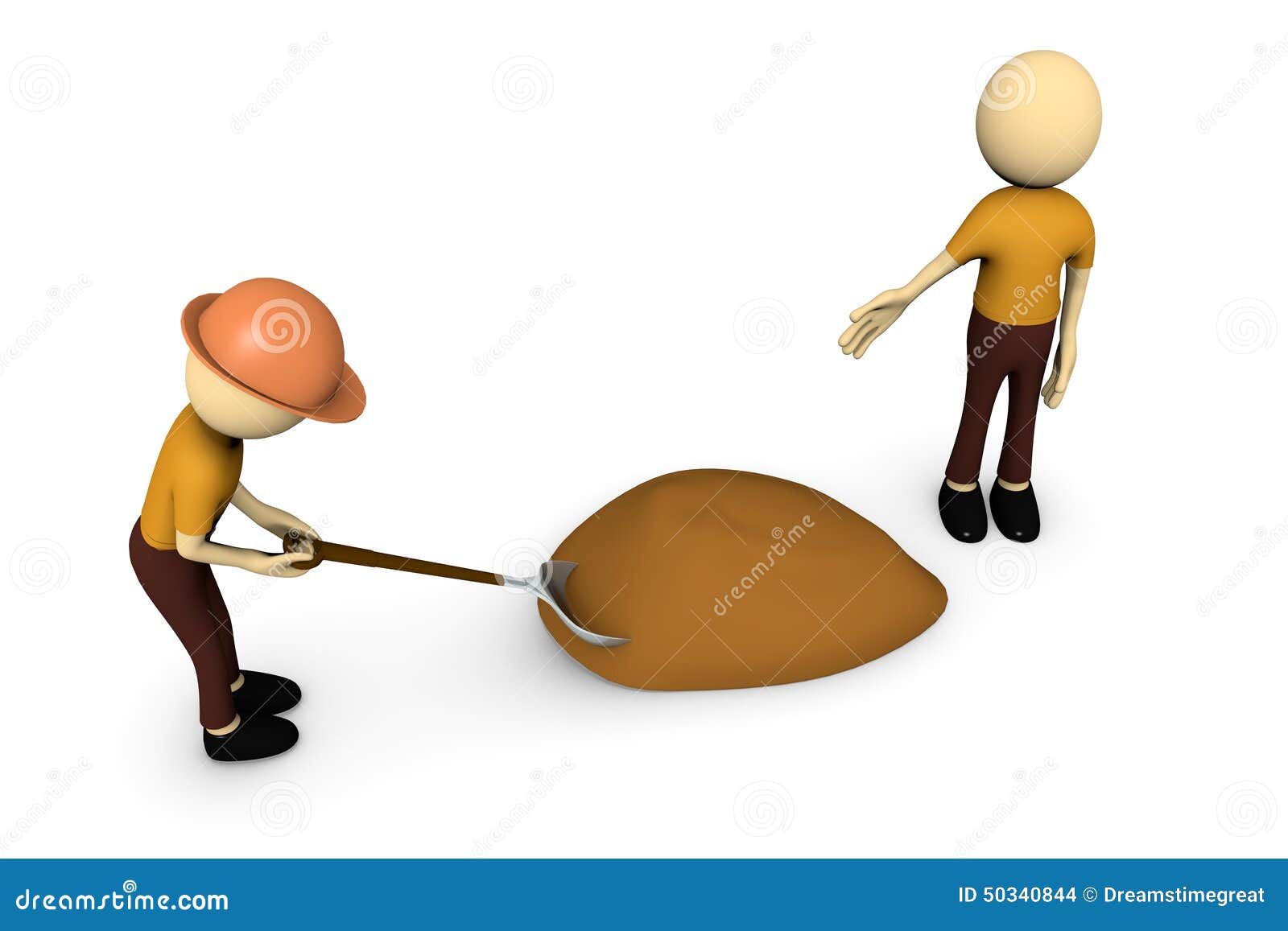 3d people in work stock illustration. Illustration of character - 50340844