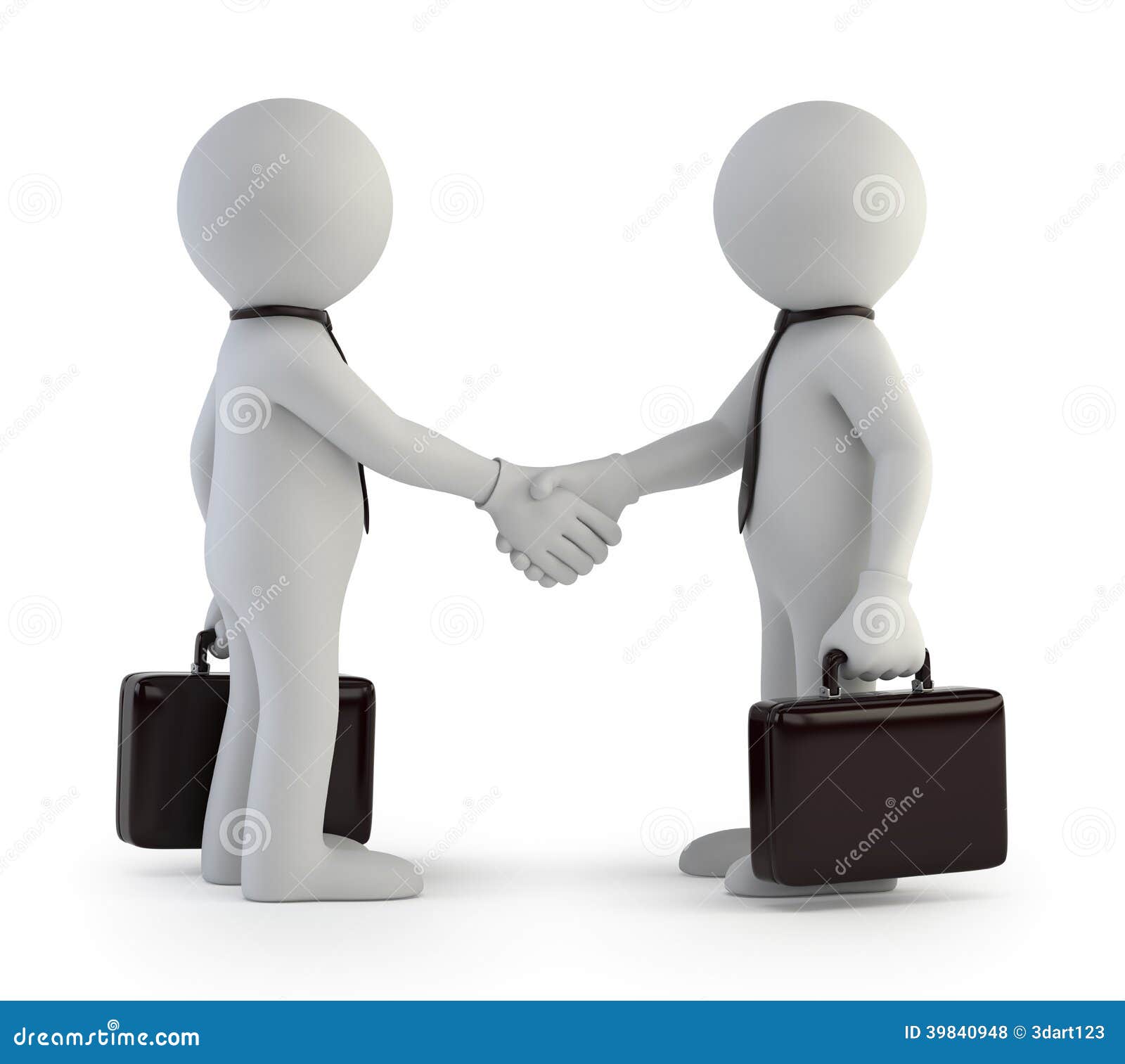 3d pequeña gente - trato stock de ilustración. Ilustración de imagen ...