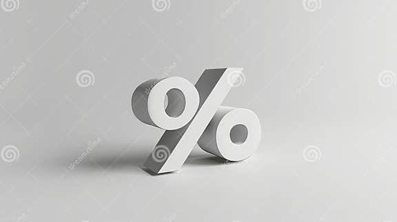 3d PERCENT Font on White Background Stock Illustration - Illustration ...