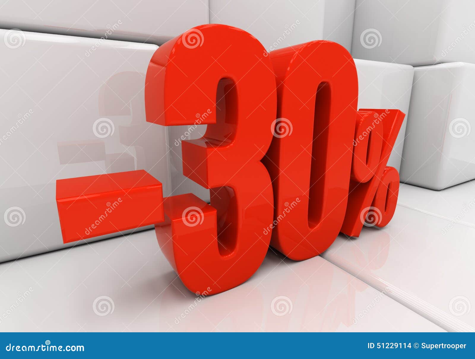 3D 30 percent stock illustration. Illustration of number - 51229114