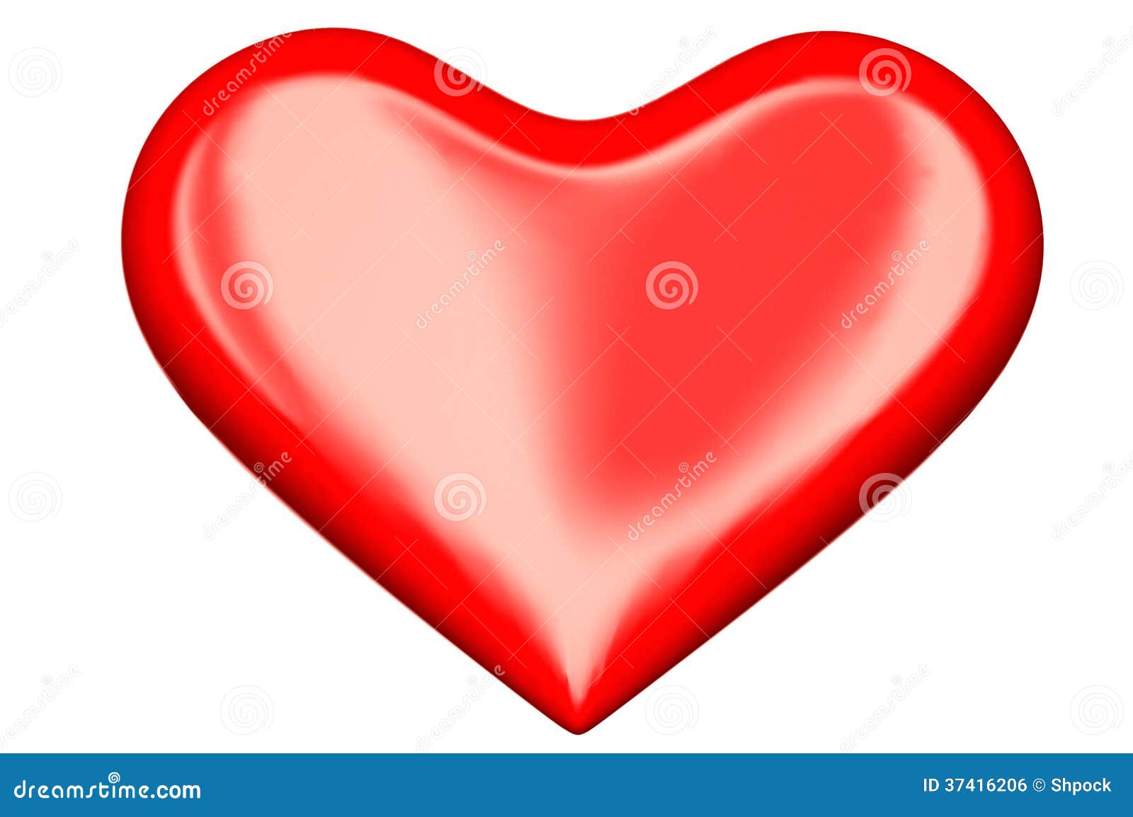 3d perfect heart stock illustration. Illustration of balloon - 37416206