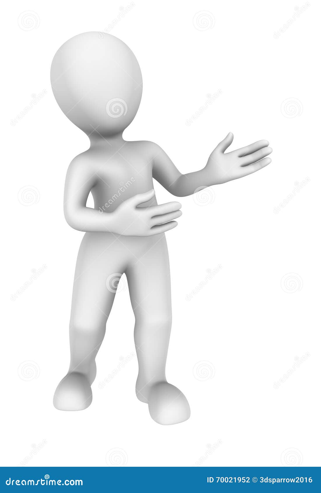 3d Person Advertising by Hands. Stock Illustration - Illustration of ...