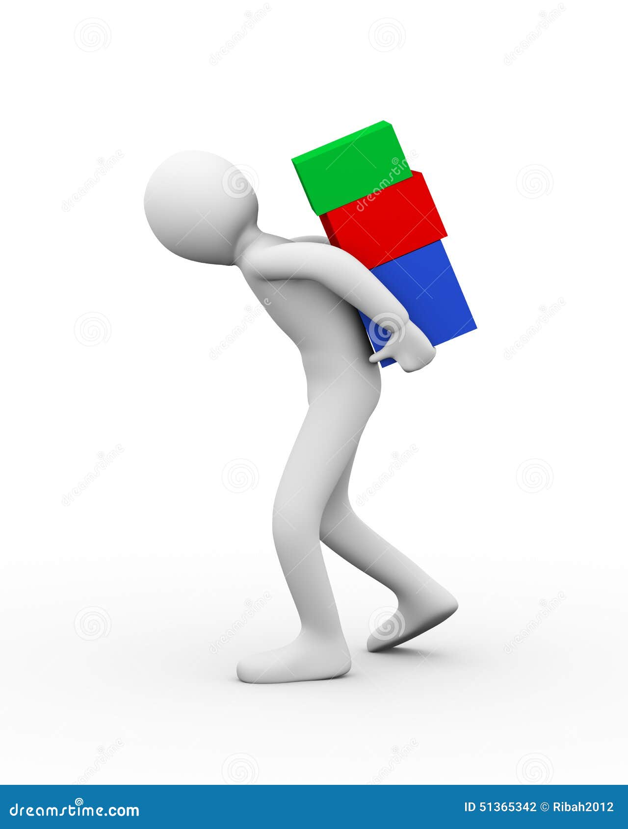 3d person carrying boxes stock illustration. Illustration of figure ...