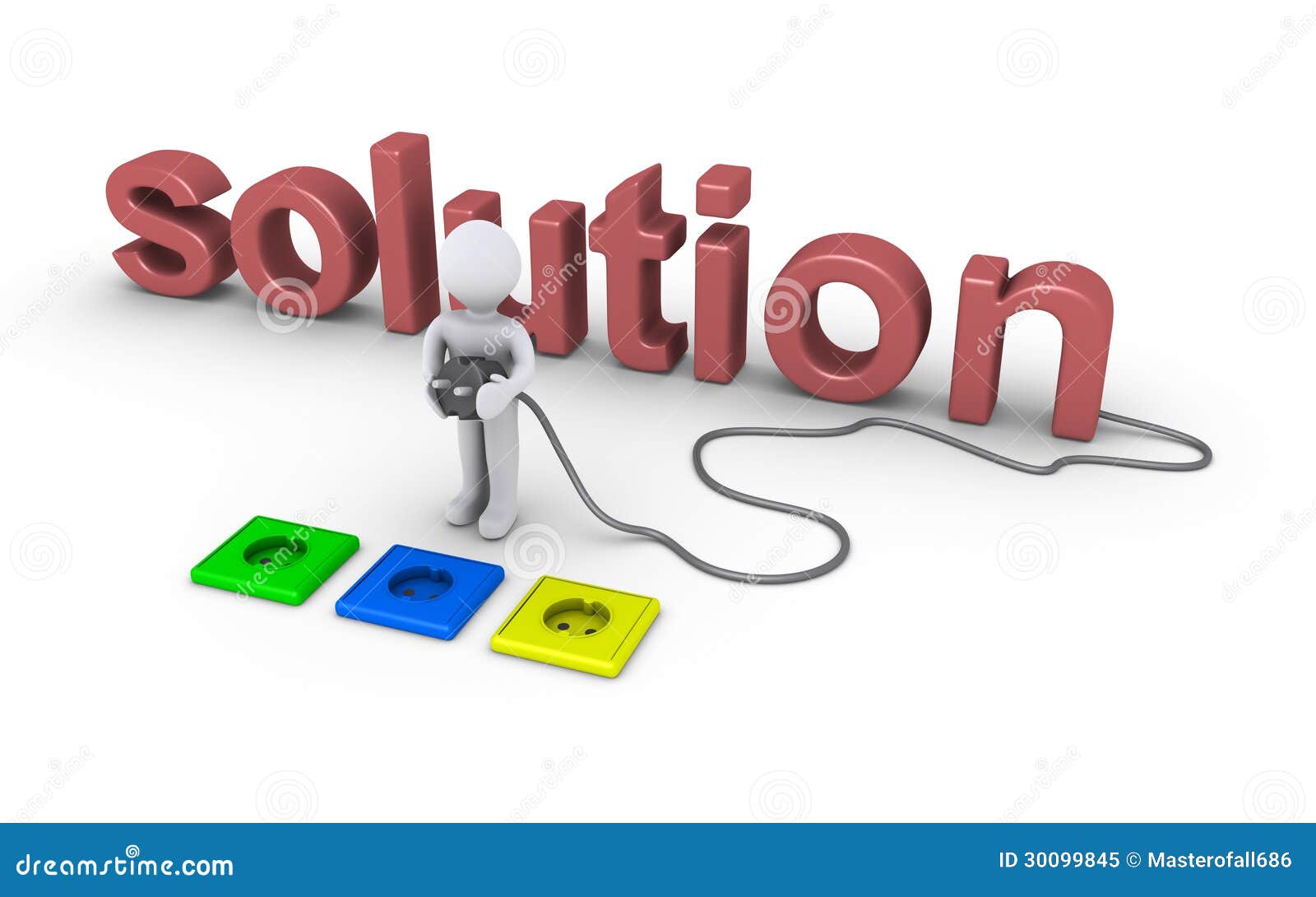Person Choosing Socket for Solution Stock Illustration - Illustration ...