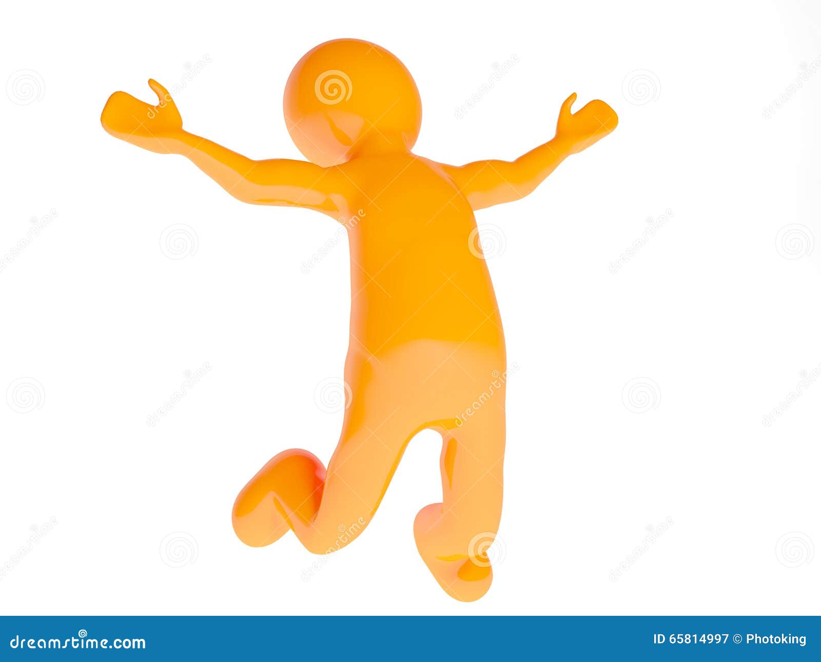 Happy Boy Jump For Joy, Cartoon Character. Flat Vector Illustration ...