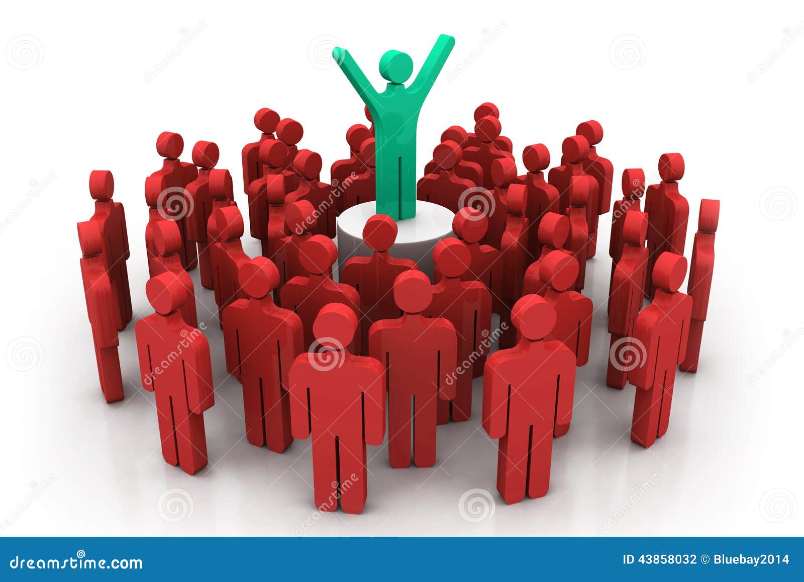3d Person Icon Leadership and Team Stock Illustration - Illustration of ...