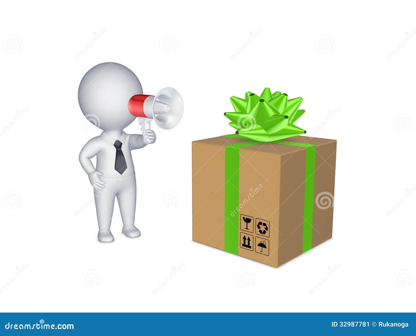 3d Person With Carton Package Stock Photography | CartoonDealer.com ...