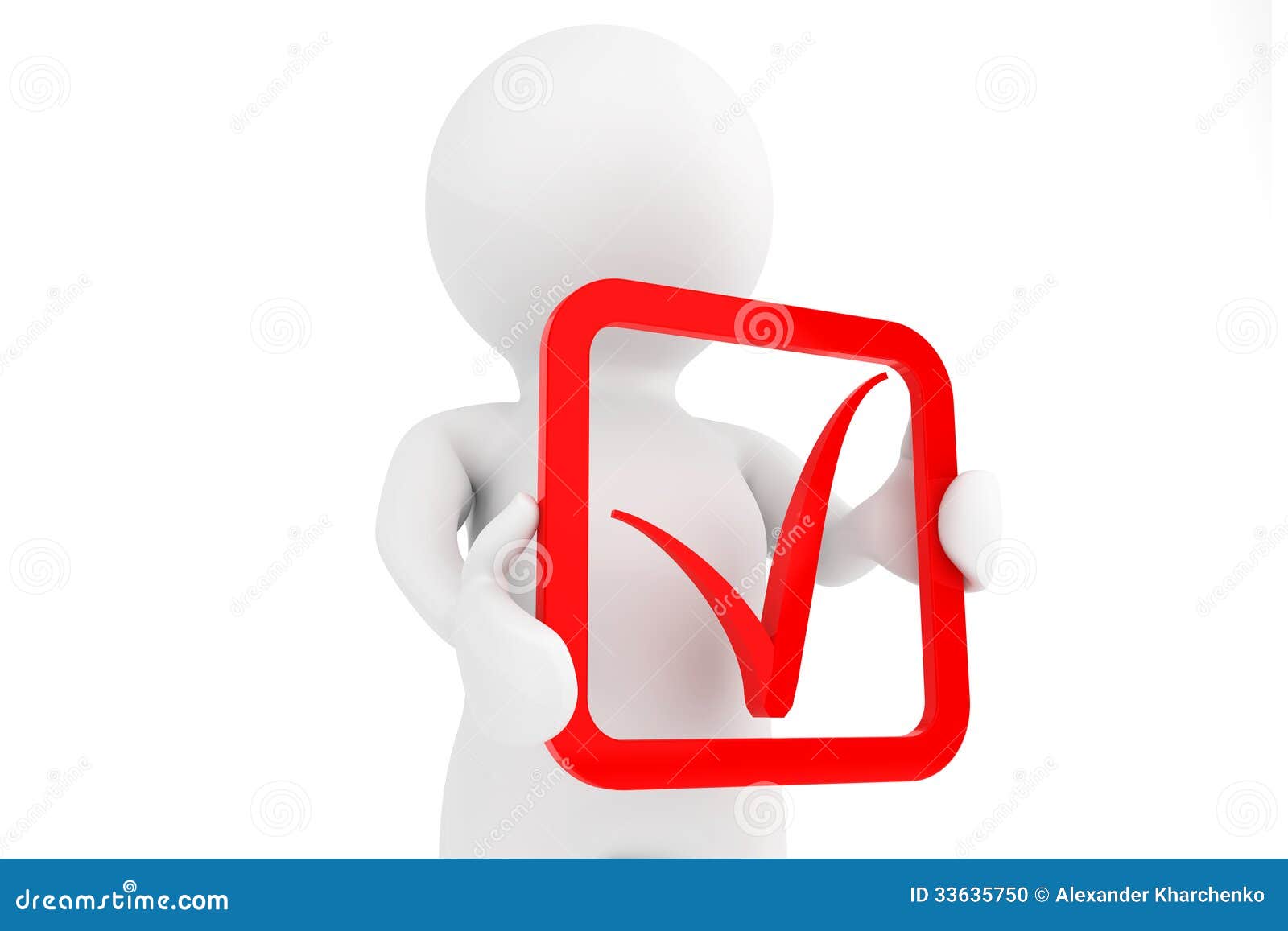 3d Person with Red Positive Symbol in Hands Stock Illustration ...