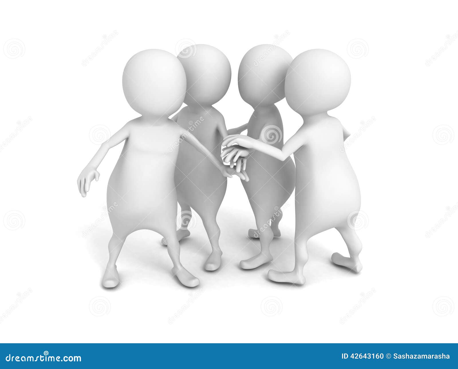 3d Person Team Joing Hands Together Stock Photo - Image of help ...