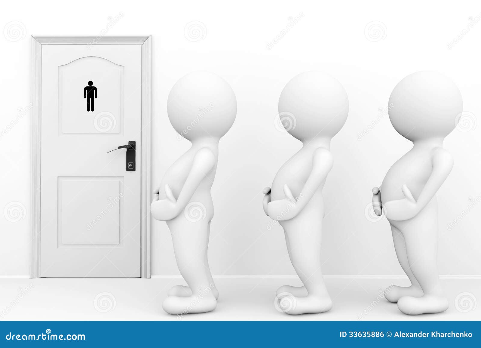 3d Persons Mans Need a Toilet Stock Illustration - Illustration of ...