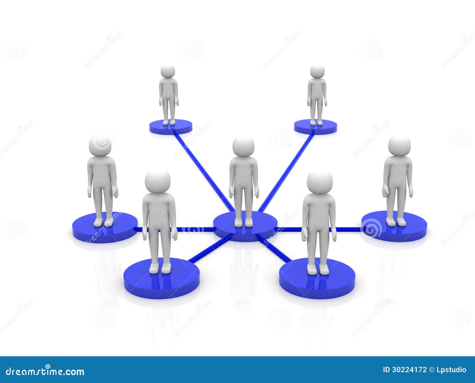 3d Persoon - Het Sociale Team Van Netwerk Communautaire Mensen Stock ...