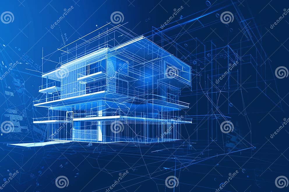 A 3D Perspective Blueprint Provides an Immersive View of Architectural ...