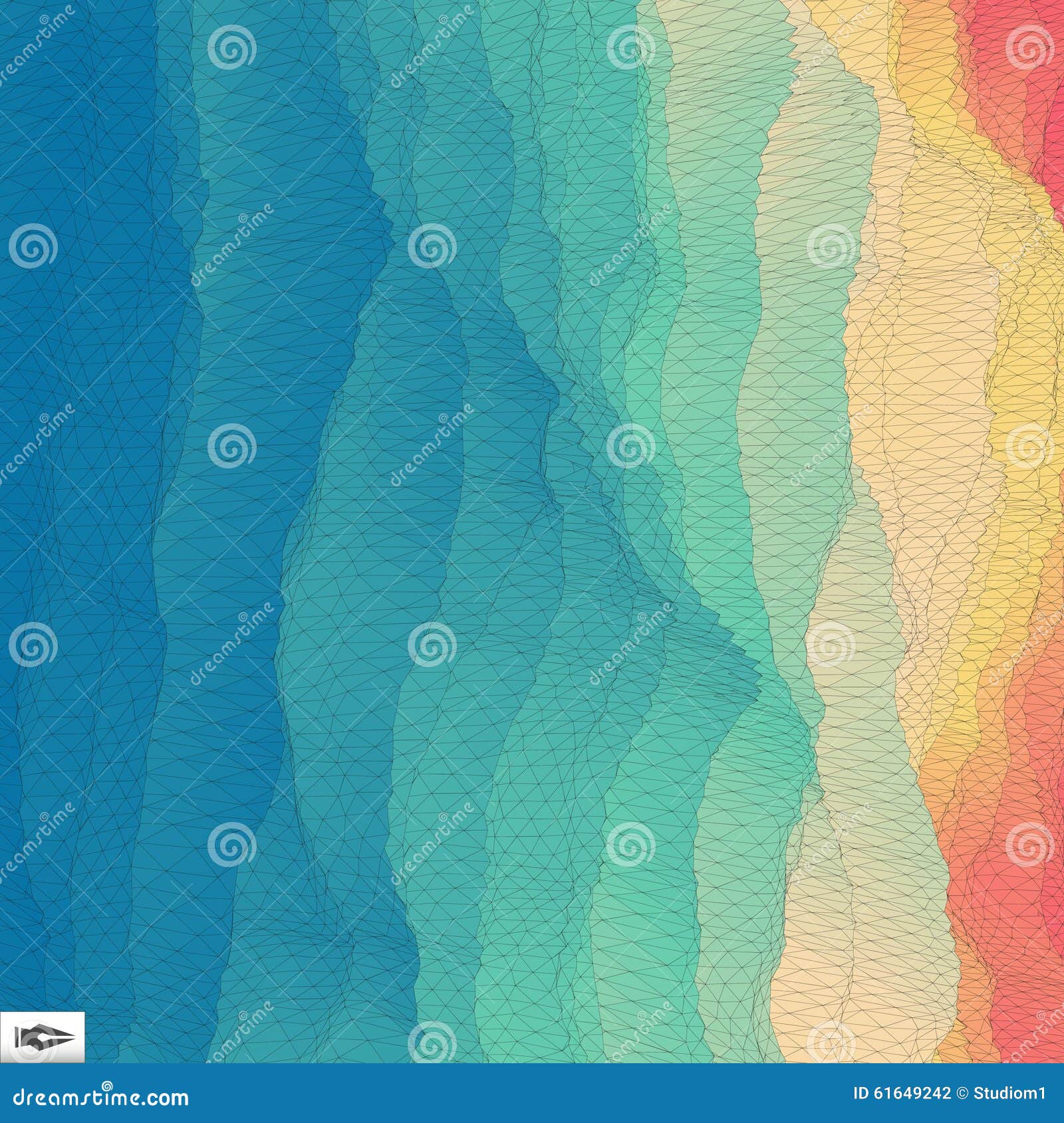 3d Perspective Grid Background Texture. Mosaic Stock Vector ...