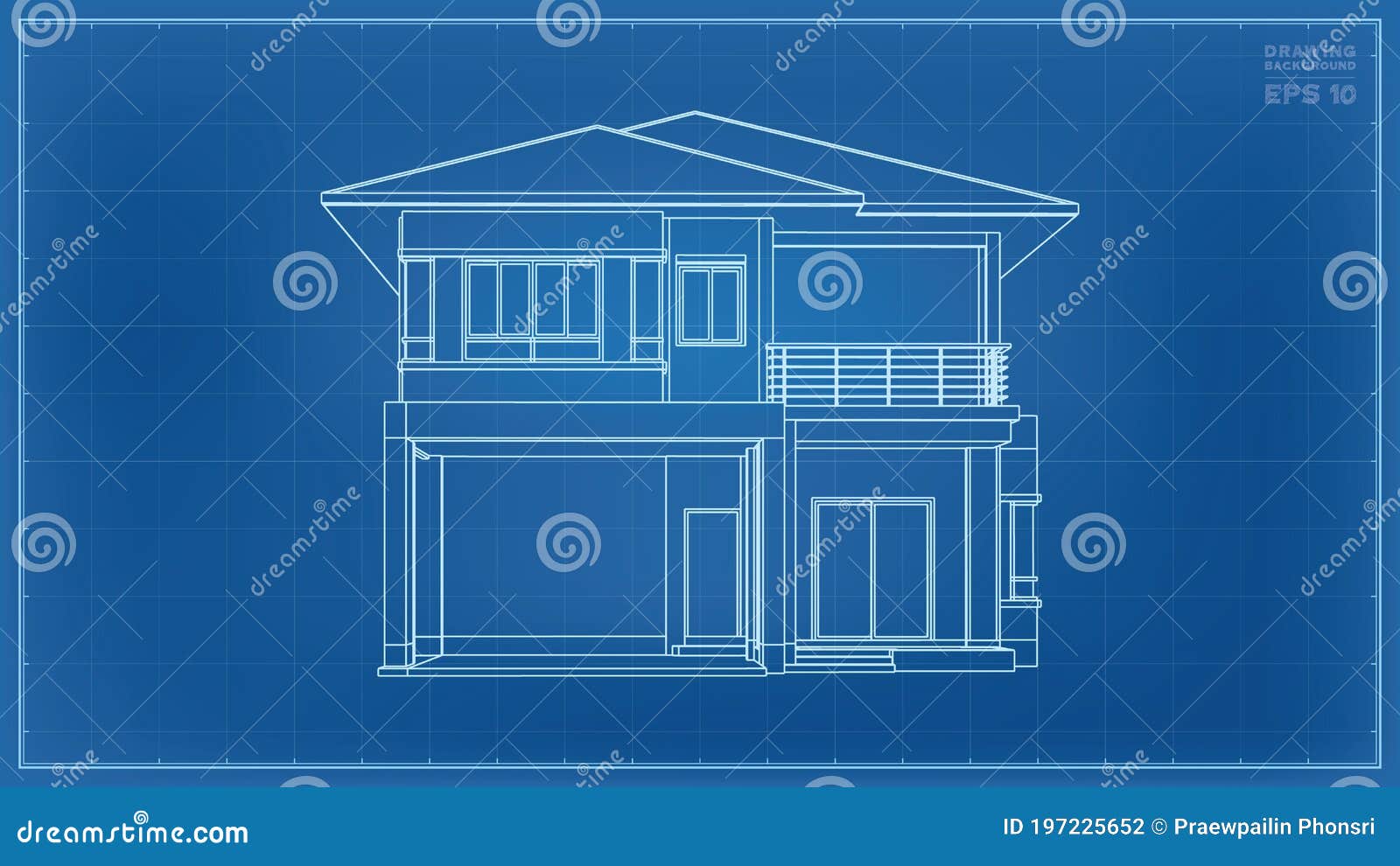 3D Perspective Of Wireframe Room Background Cartoon Vector ...