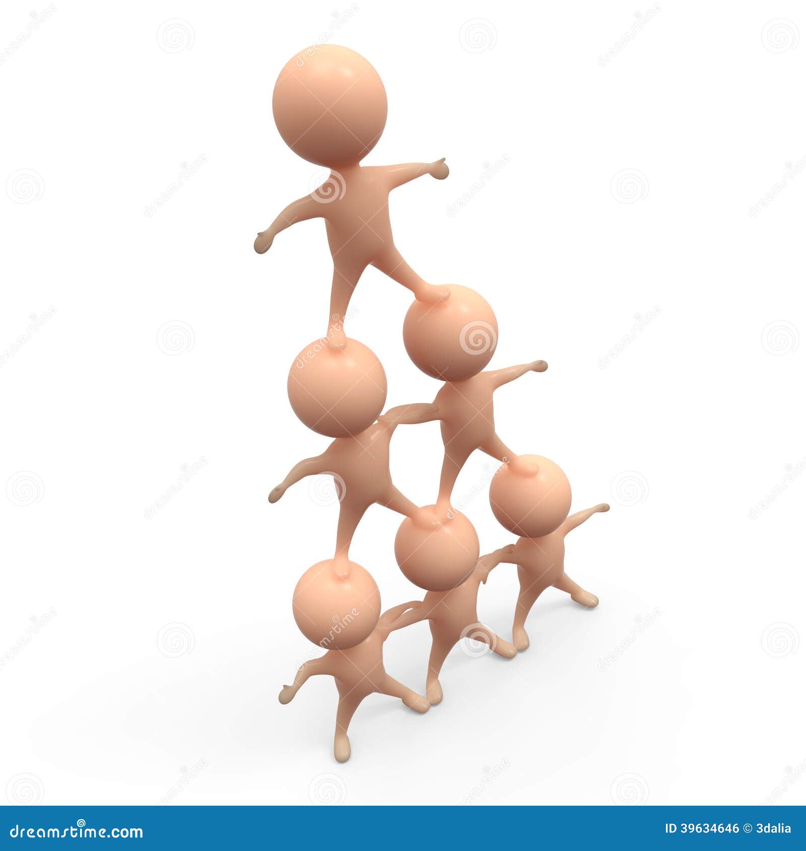 3d Peu De Pyramide Des Personnes Illustration Stock - Illustration du ...