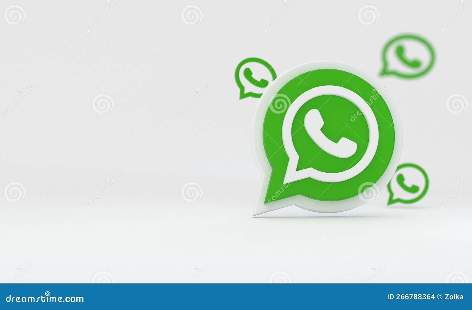 3d Phone Green Icon on White Background Stock Illustration ...