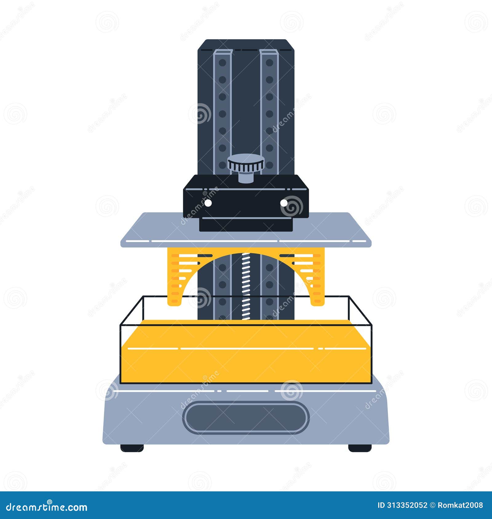 3D Photopolymer Printing. Stereolithography, SLA Technology Concept ...
