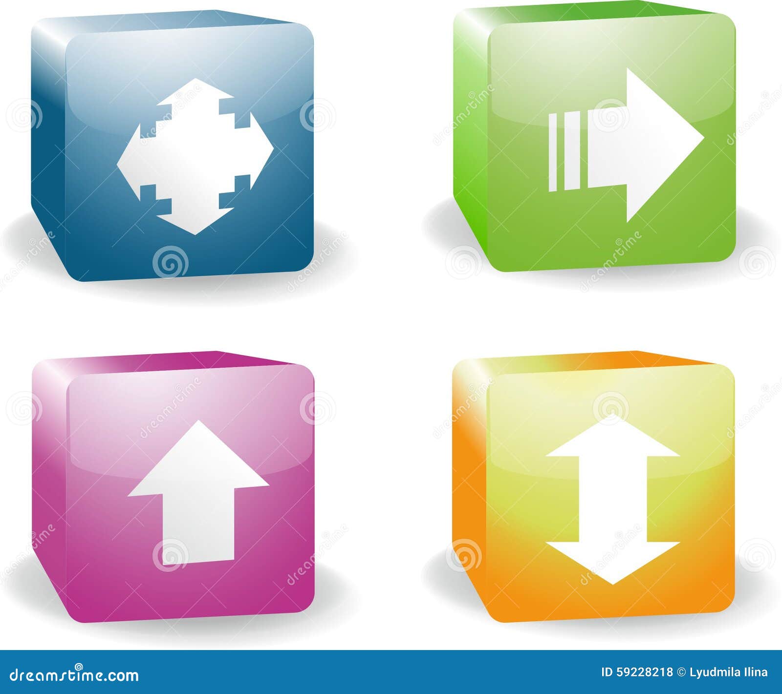 3D Pictogram stock illustratie. Illustration of pijlen - 59228218