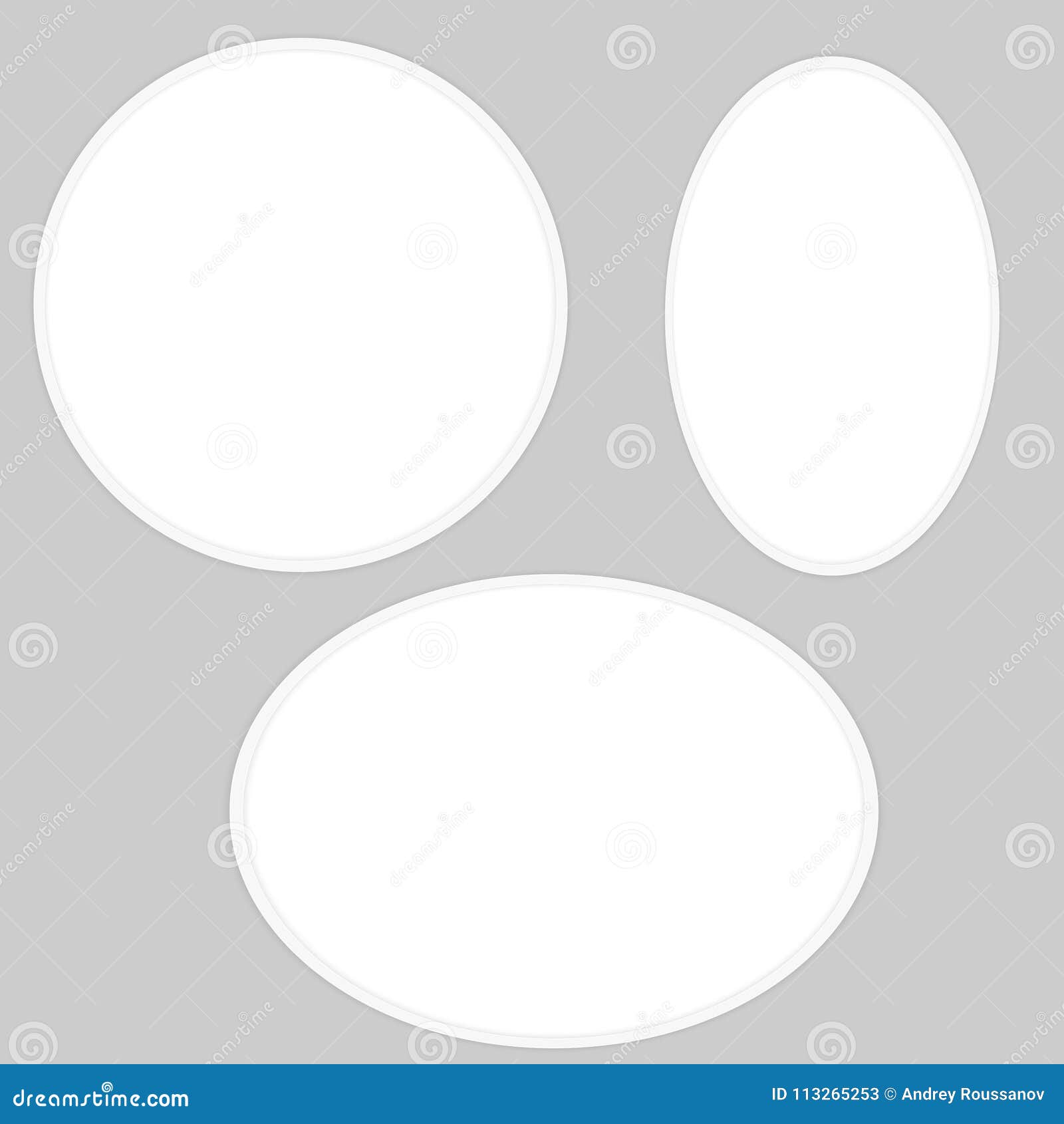 3D Picture Round Frame Design. Realistic Round Frame. Design Template ...