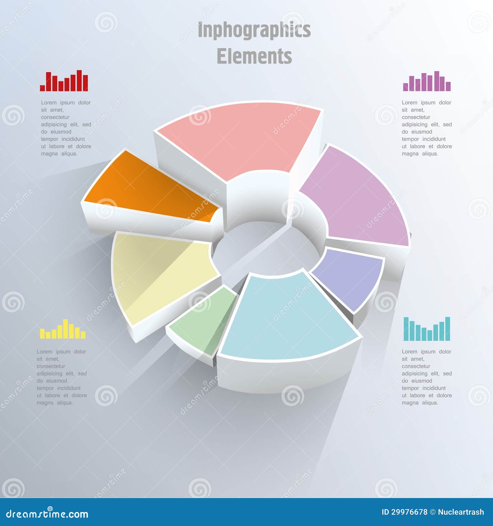 Pie chart graph. stock vector. Illustration of conceptual - 29976678