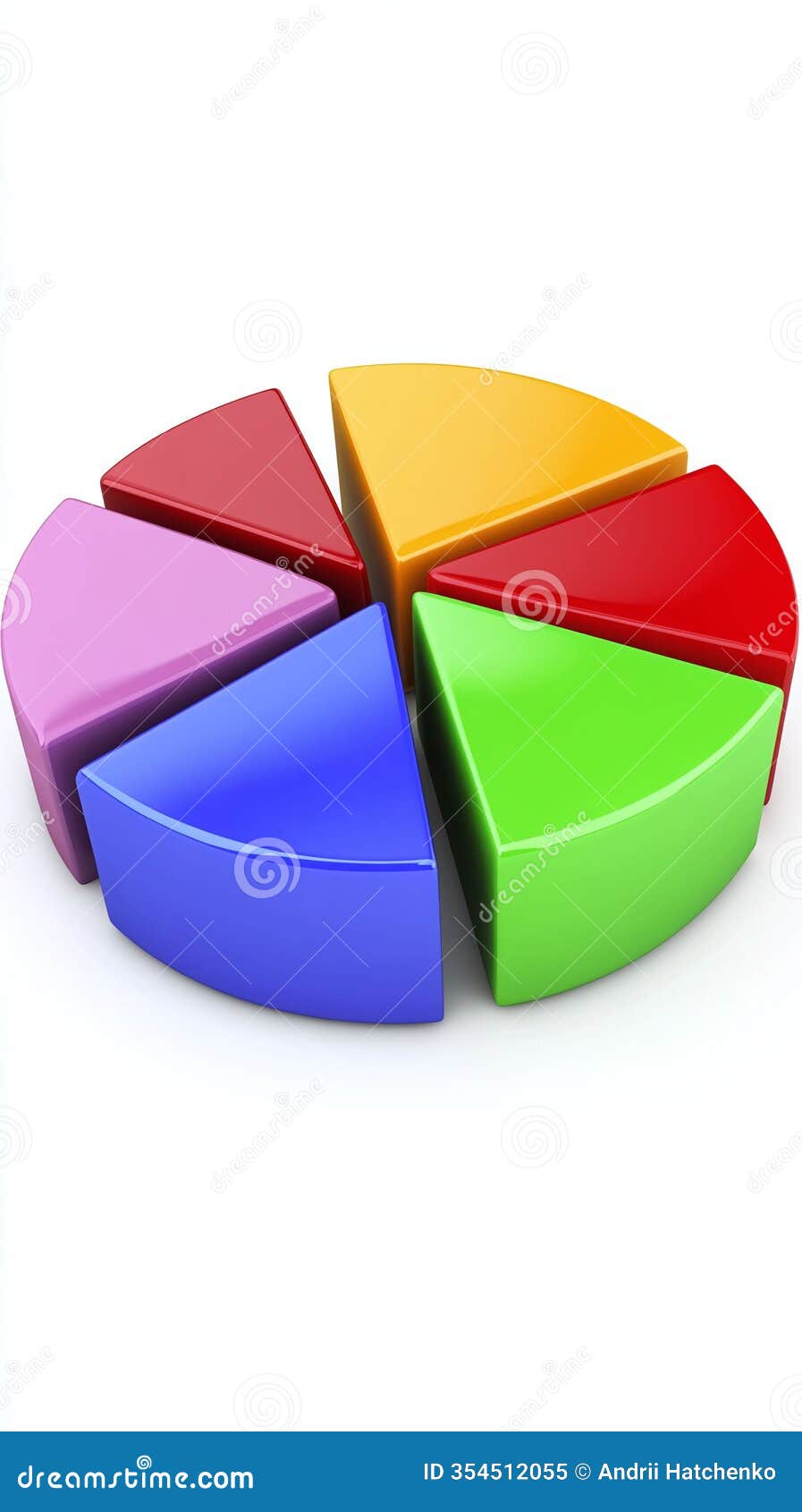 3D Pie Chart Illustrating How Compound Interest Diversifies Wealth ...