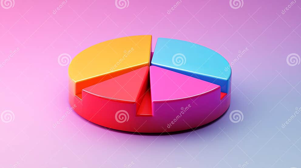 A 3D Pie Chart Showcasing Market Share Distribution among Competitors ...