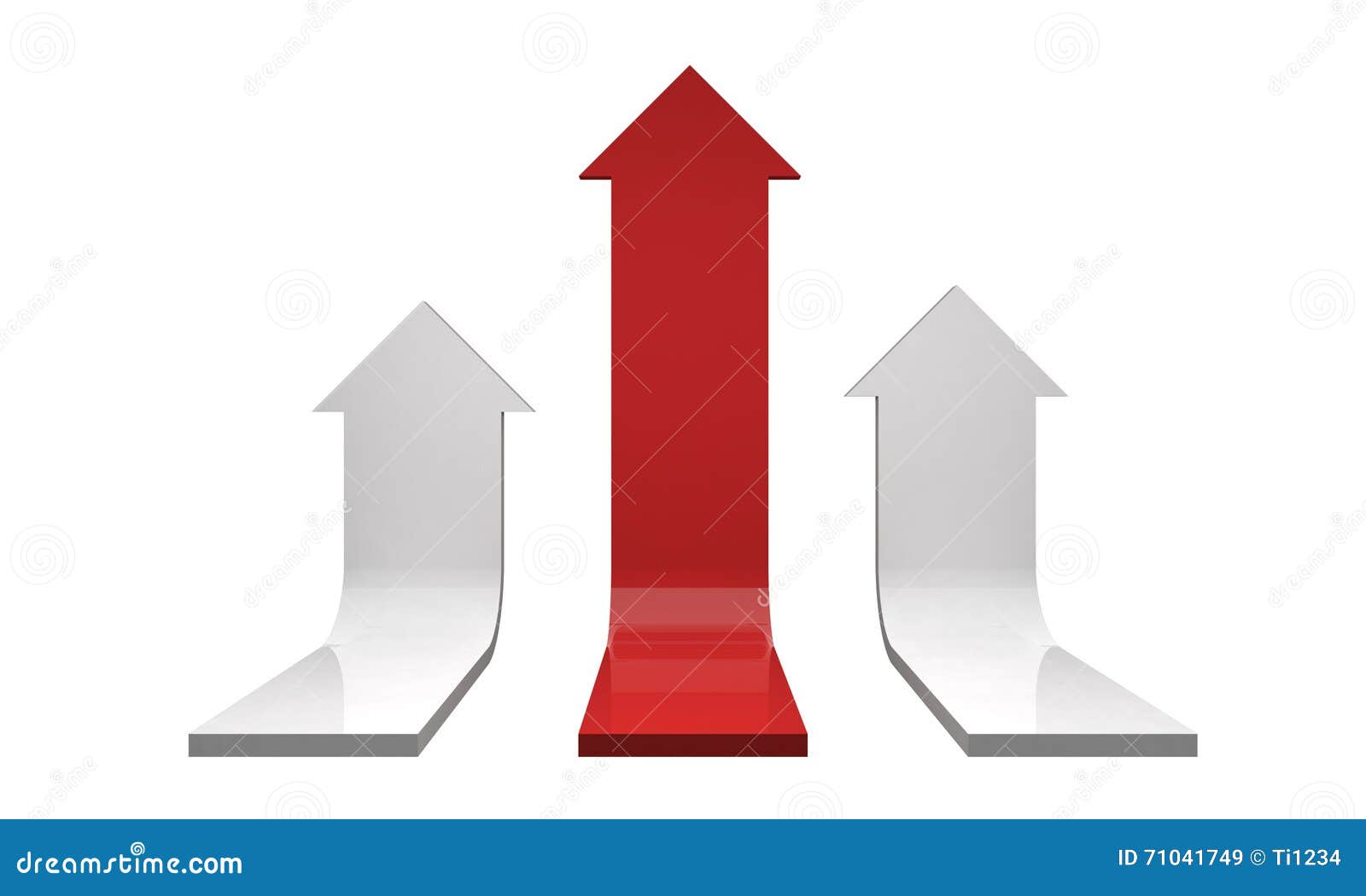 3D Pijlen - De Leiding Van Het De Groeiconcept Stock Illustratie ...
