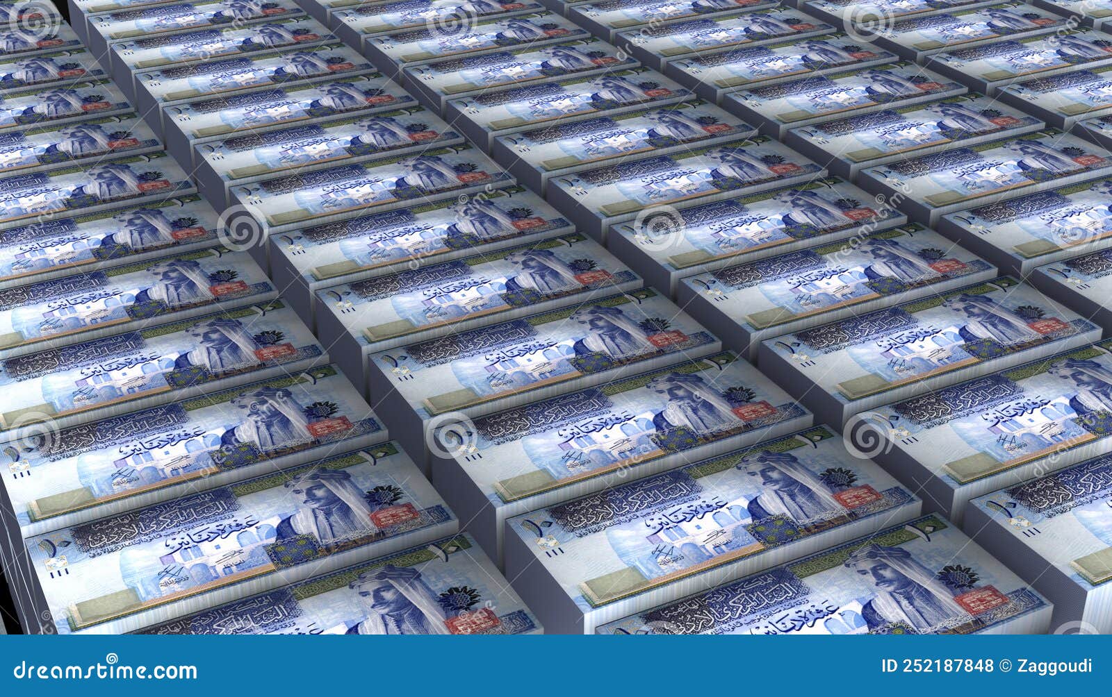 Jordan Dinars Bills Stacked Background. Stock Photo | CartoonDealer.com ...