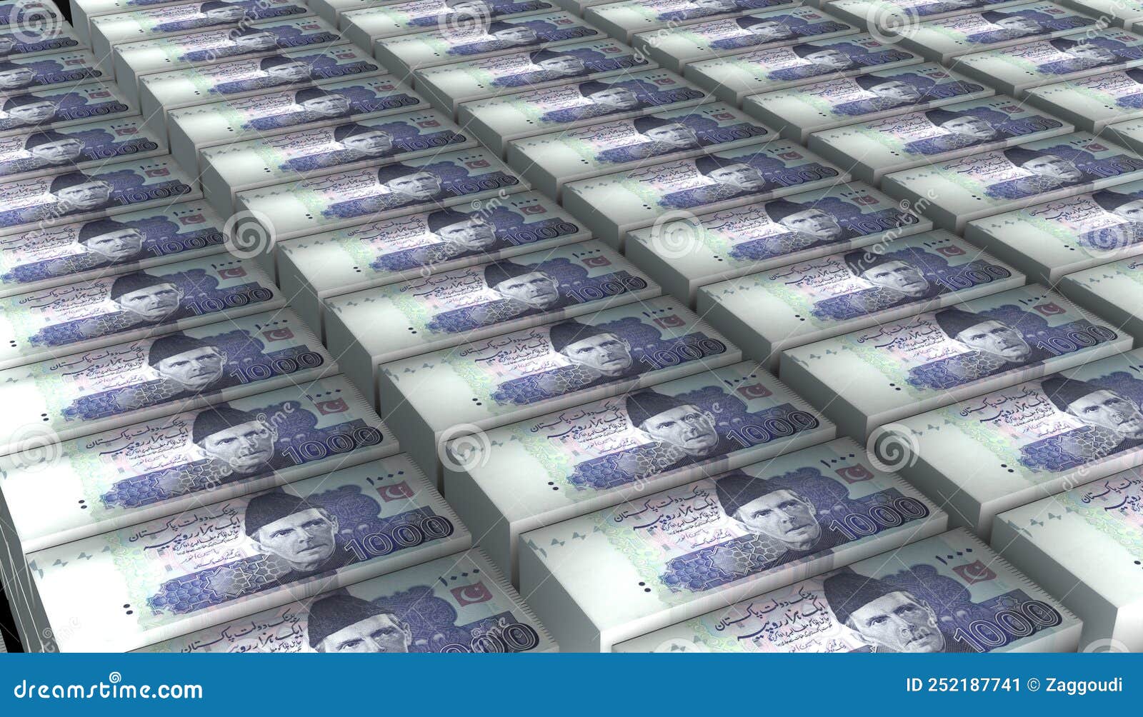 Rupee Money. Rupee Banknotes. 100 LKR Sinhala Bills. 3d Illustration ...