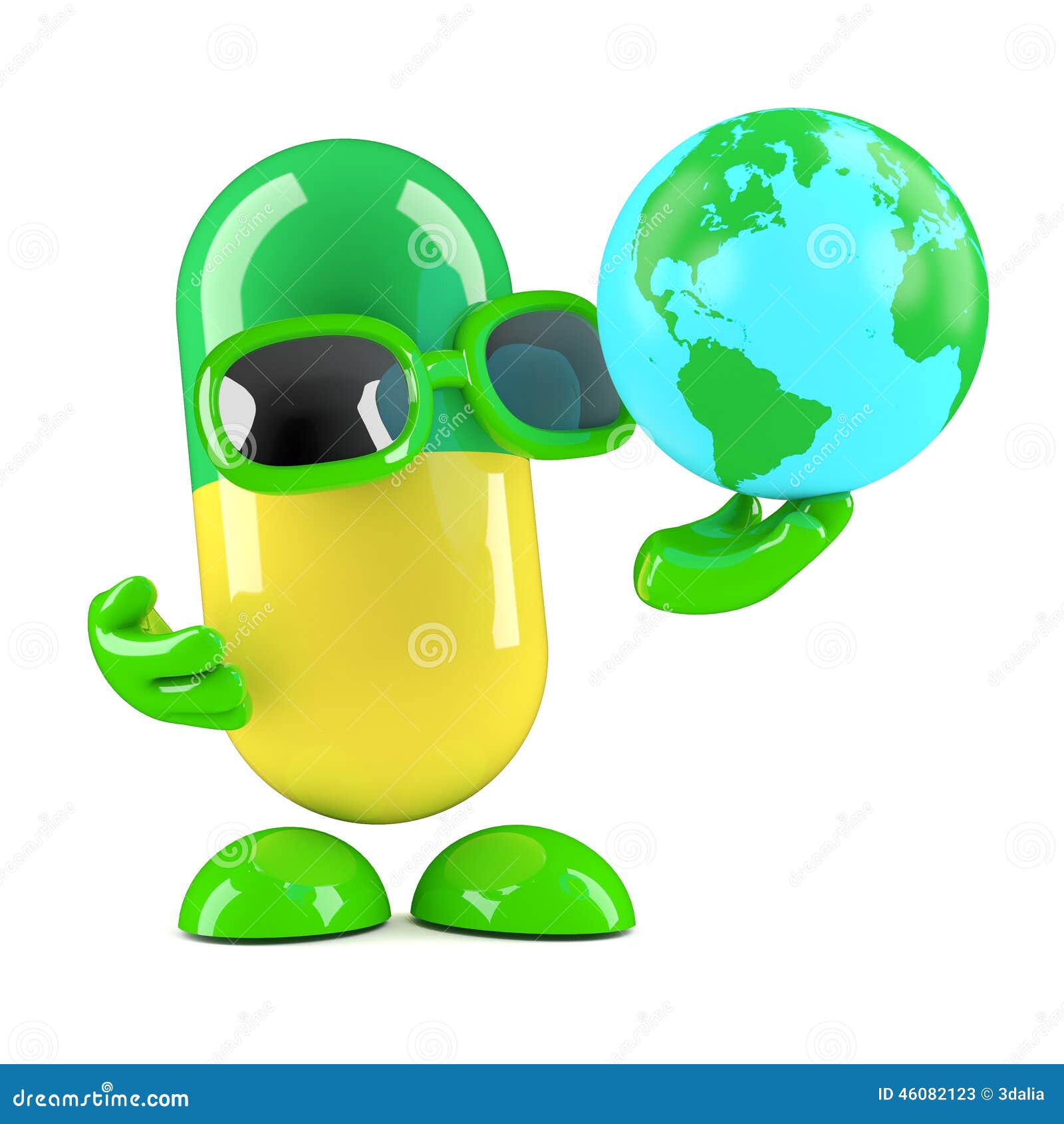 Earth Pill Capsule Design Cartoon Vector | CartoonDealer.com #38931389