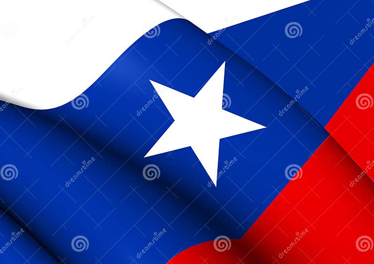 Pilot Flag of Texas 1839-1845. 3D Illustration Stock Illustration ...