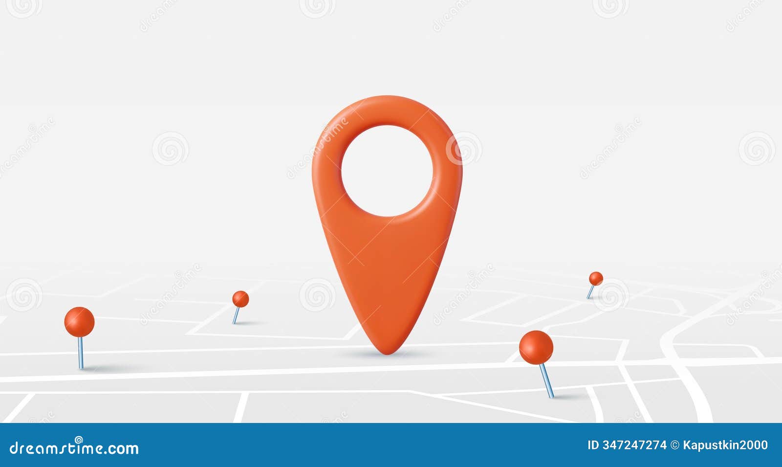 3d Pin Icon of Travel Navigation Road Map Marker Place Symbol Stock ...