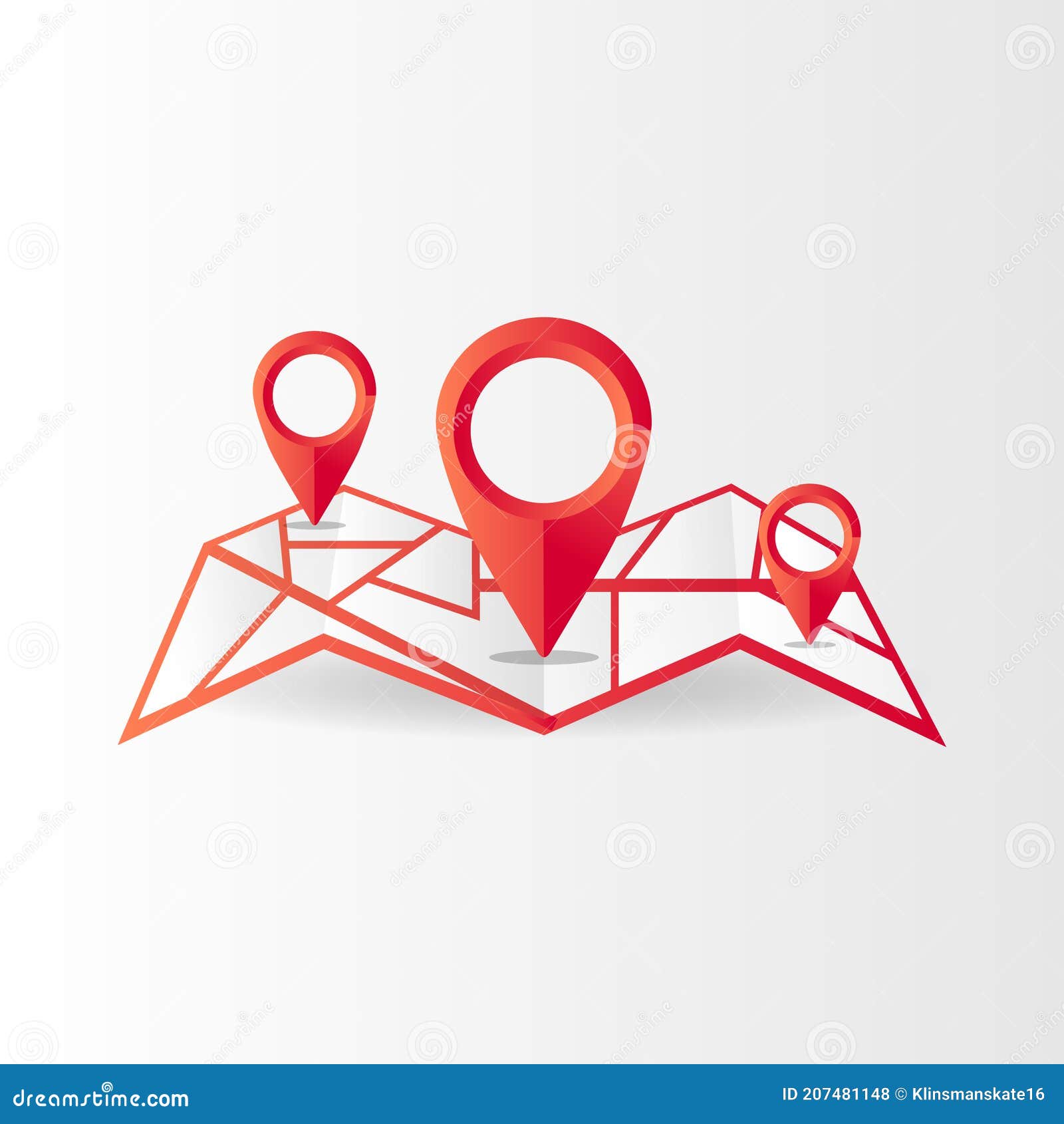 3d Pin Pointer with Map Design Vector Stock Illustration - Illustration ...