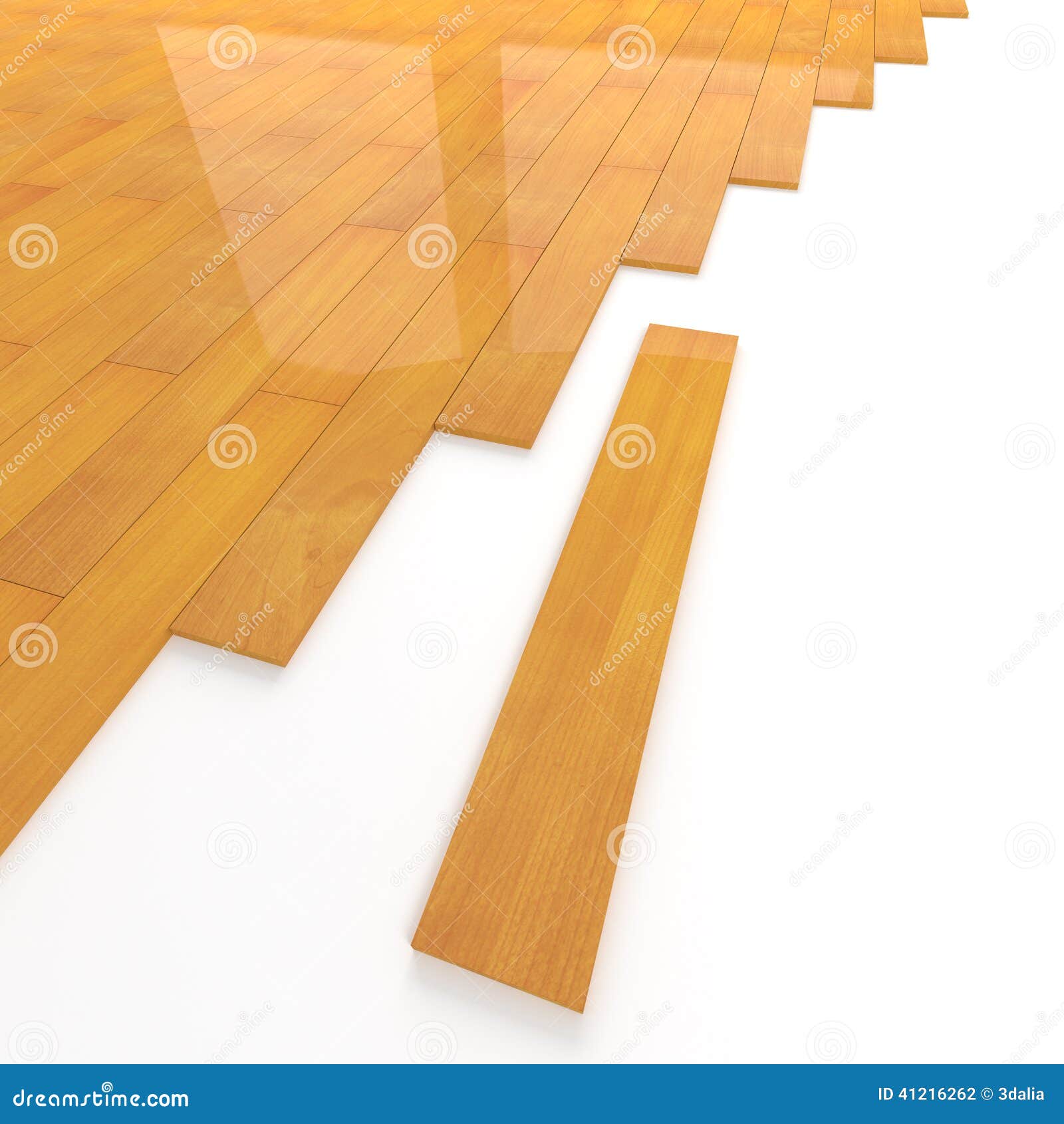 3d Pine Wood Floor Tiling Assembly Stock Illustration - Illustration of ...