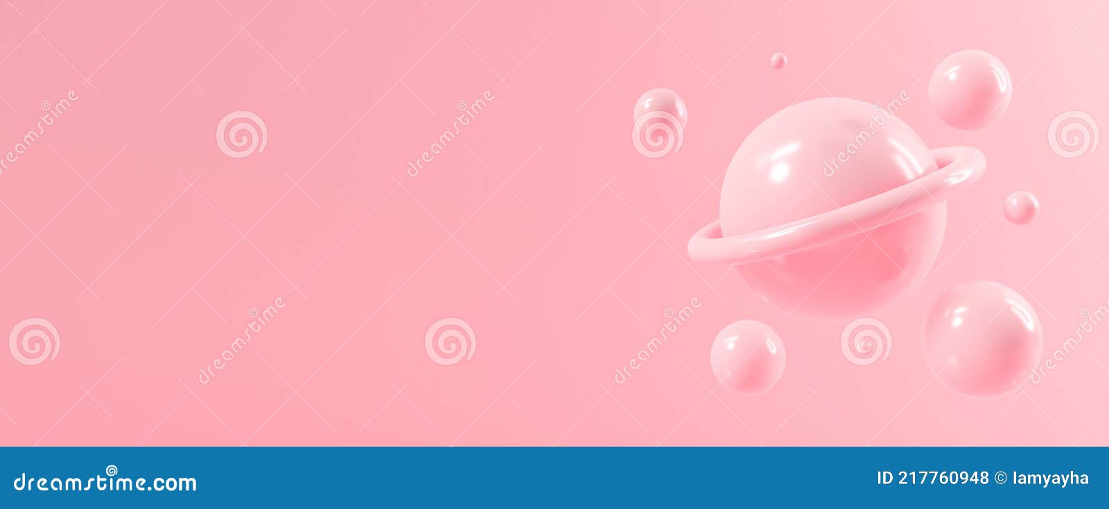 3d Pink Background Abstract Texture with Solar System. Realistic 3d ...