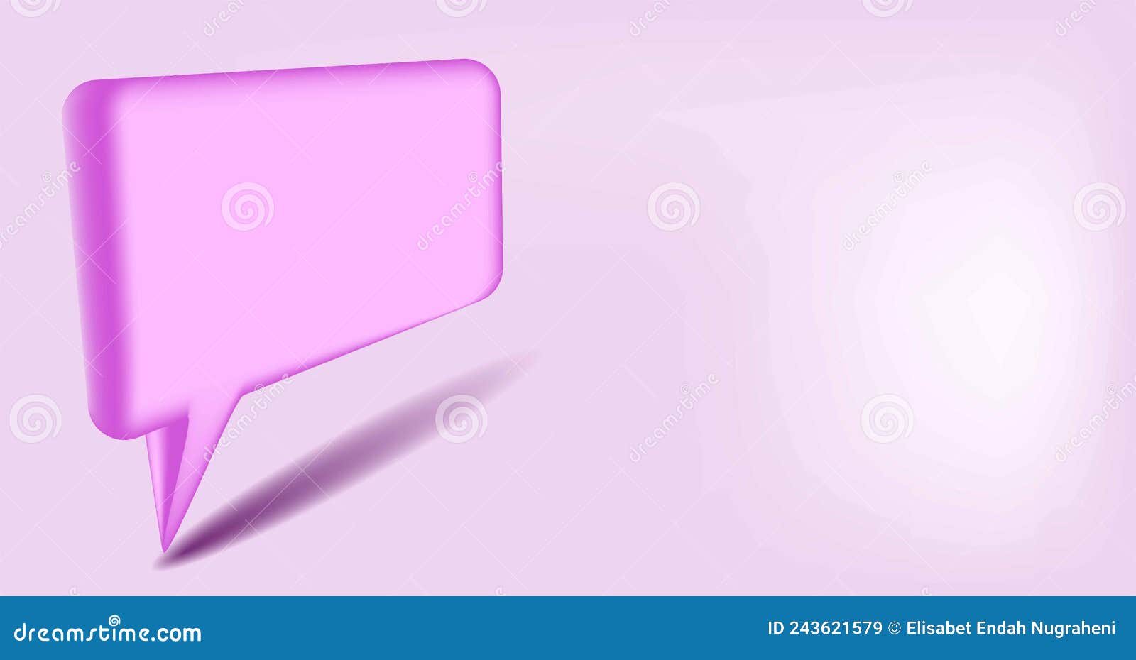 3d Pink Chat Baloon Icon with Soft Gradient Pink White Background 3d ...