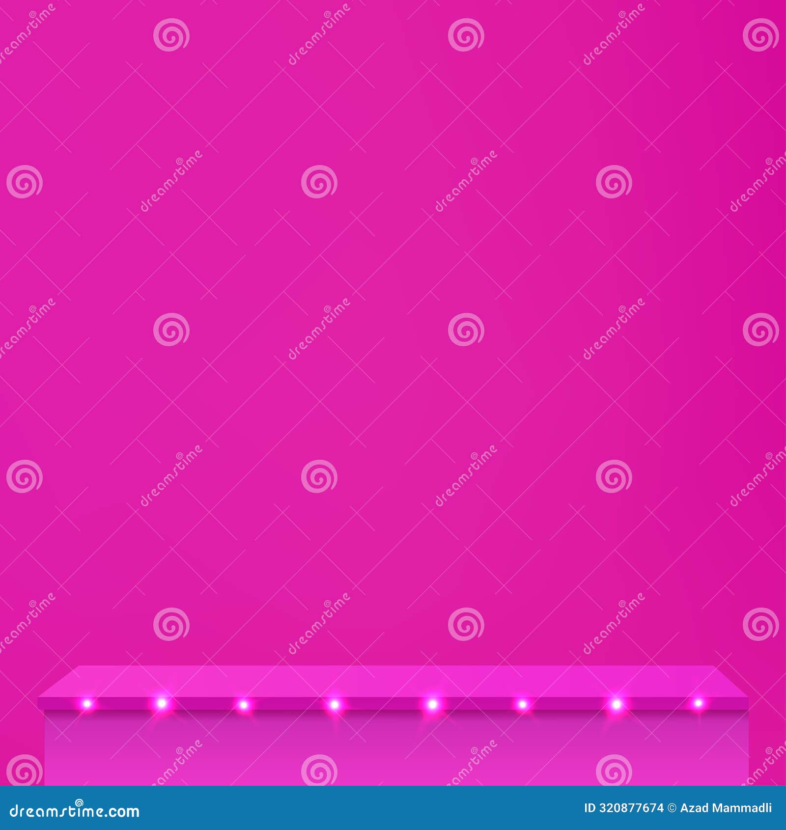 3d Pink Color Podium with Lighting and Minimal Pink Wall Scene Vector ...