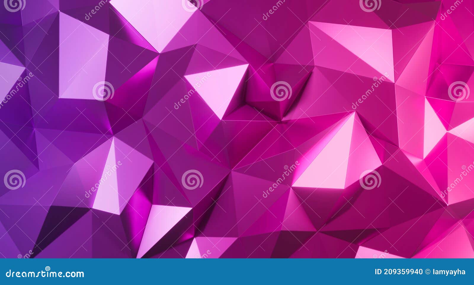 3d Pink Crystal Pattern Geometric. Polygon Abstract Triangle Background ...