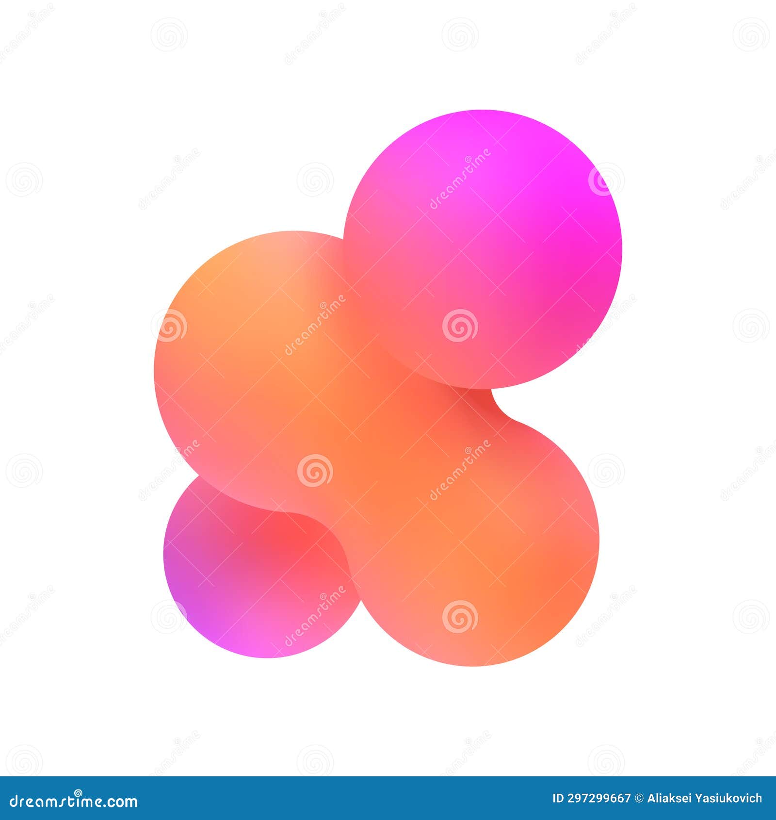 3d pink liquid blobs. stock illustration. Illustration of geometric ...