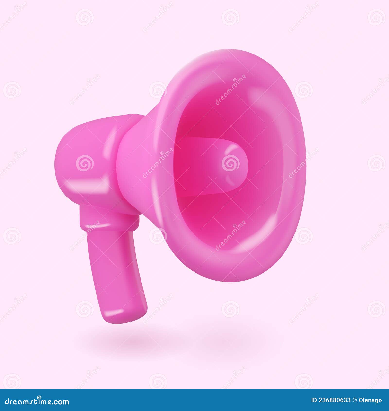 3d Pink Megaphone Realistic Icon Stock Vector - Illustration of design ...