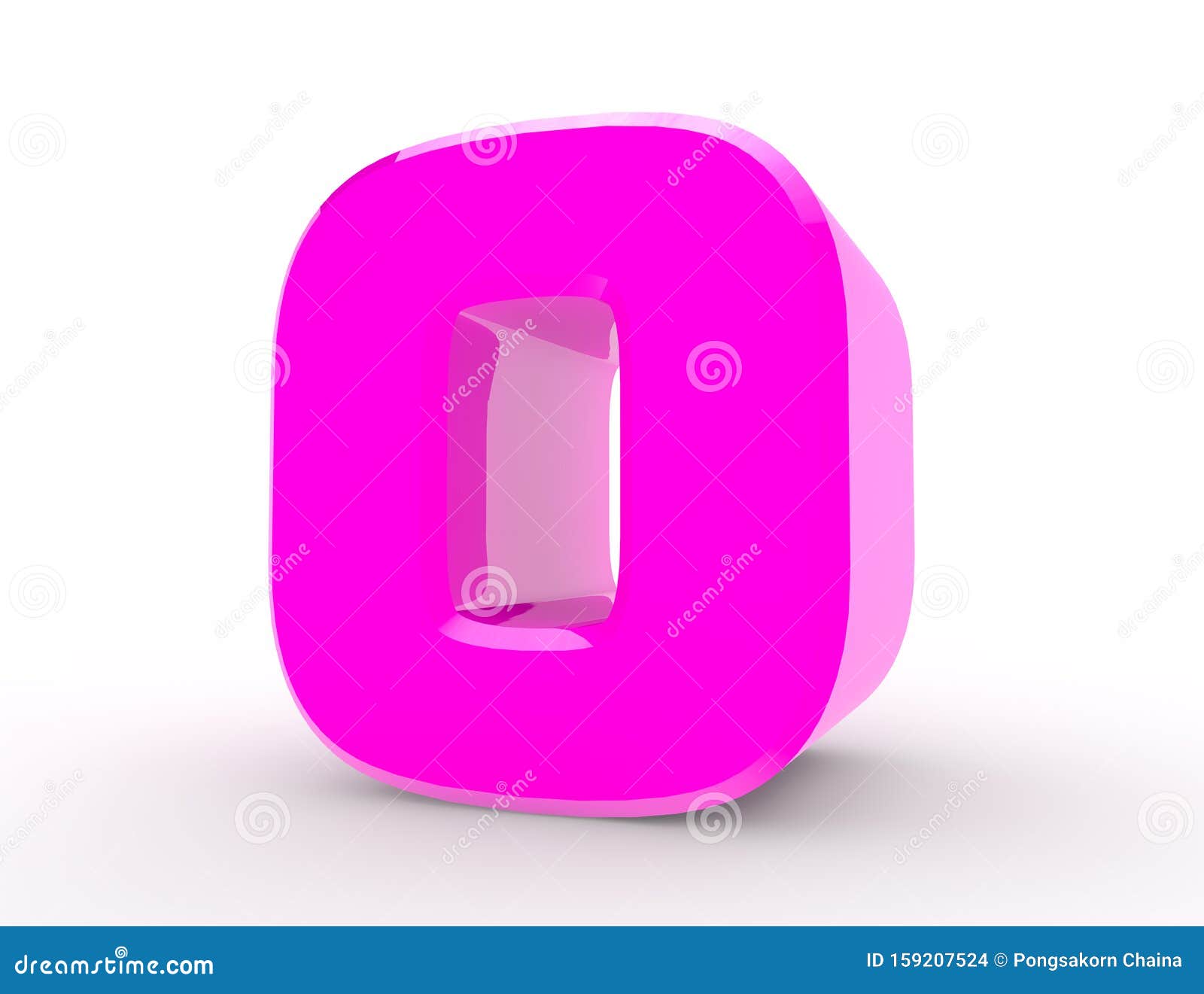 3d Pink Number 0 Isolated on White Background 3d Rendering Stock ...