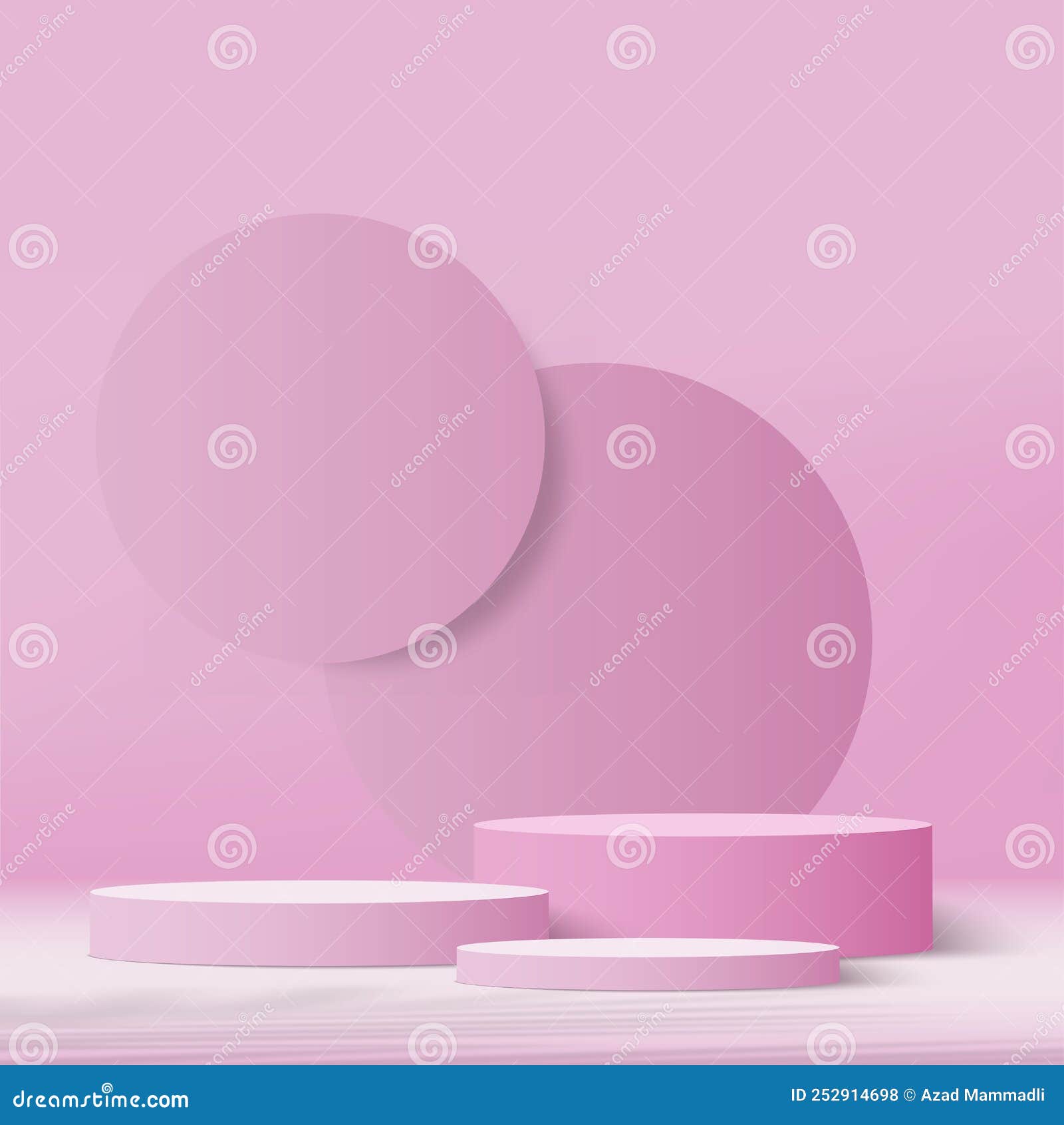 3d Pink Podium and Minimal Pink Wall Scene. 3d Podium Minimal Abstract ...