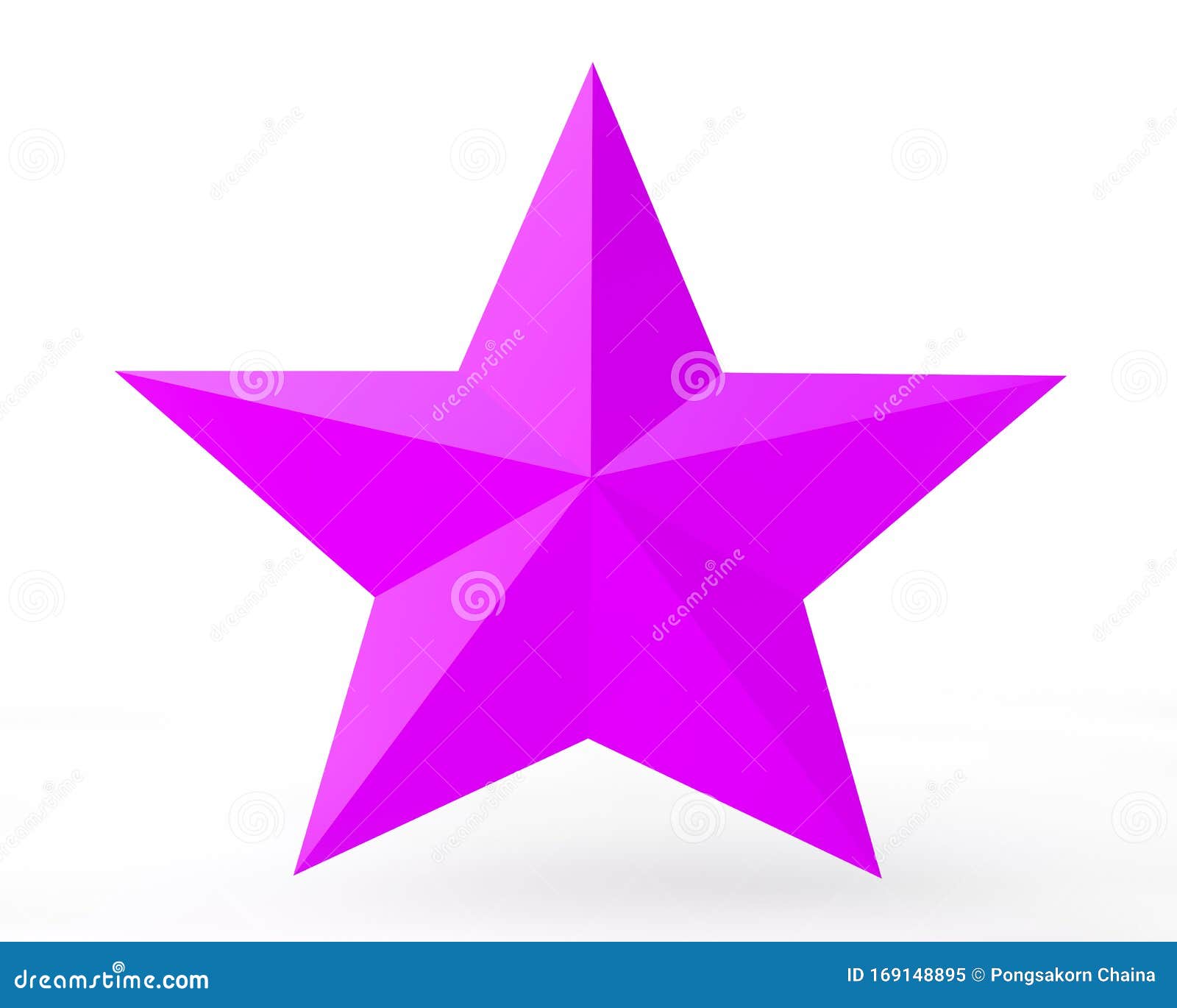 3D Pink Star on White Background Illustration 3d Rendering Stock ...