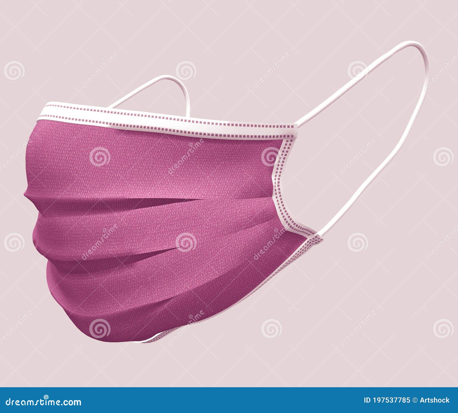 3d pink surgical mask stock illustration. Illustration of safety ...