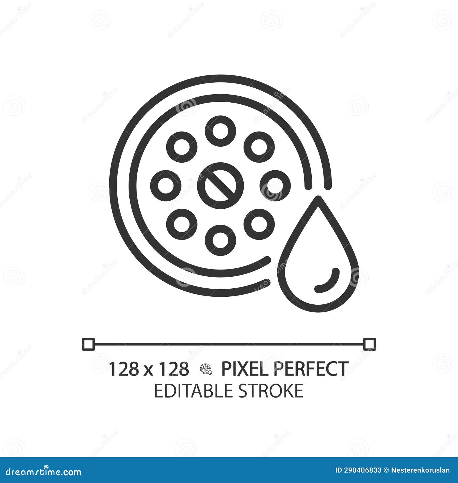 2D Customizable Thin Linear Black Drain Icon Stock Vector ...