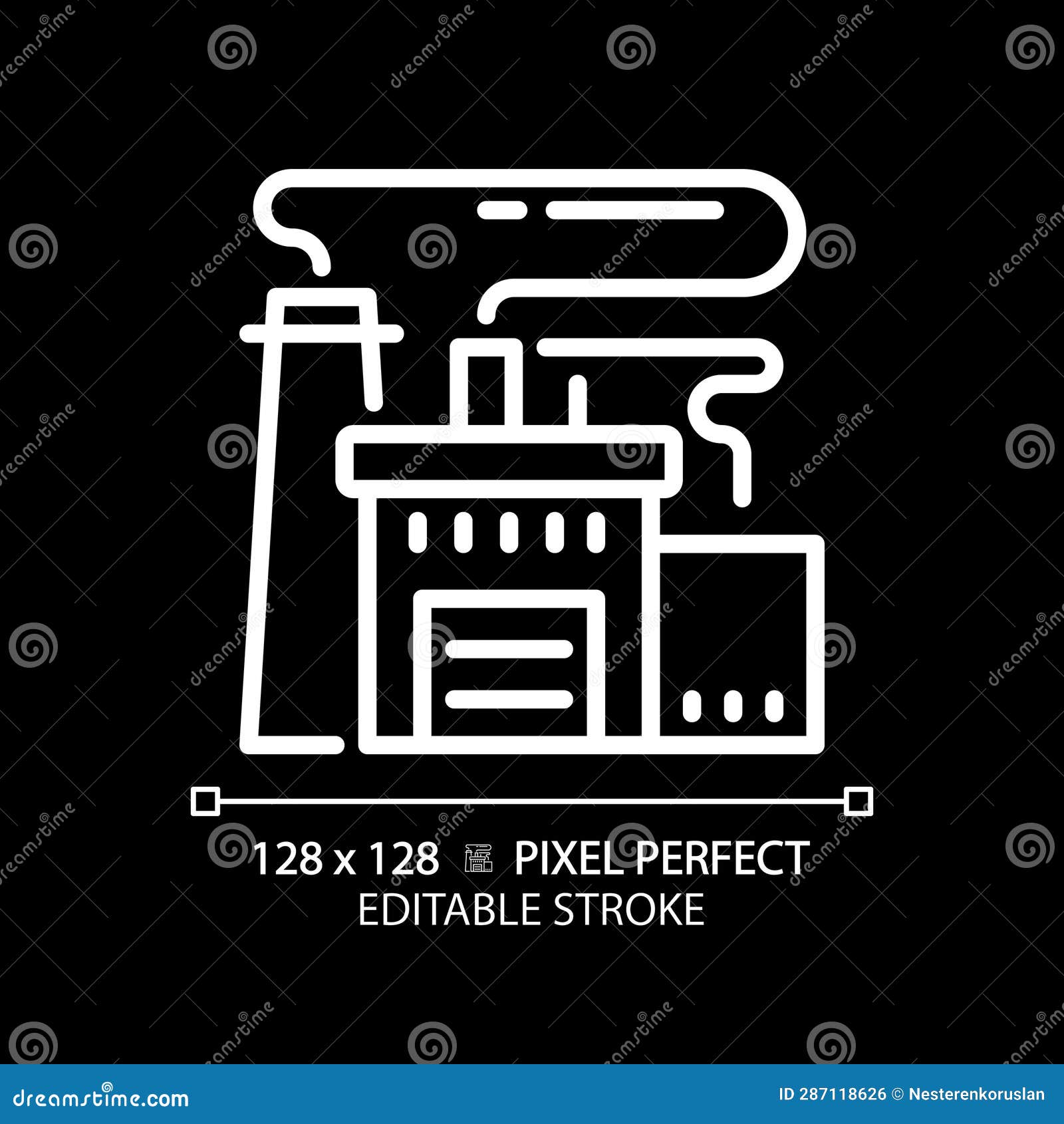 2D Editable Thin Line Factory Icon Stock Illustration - Illustration of ... 2D Editable Thin Line Factory Icon Stock Illustration - Illustration of ...