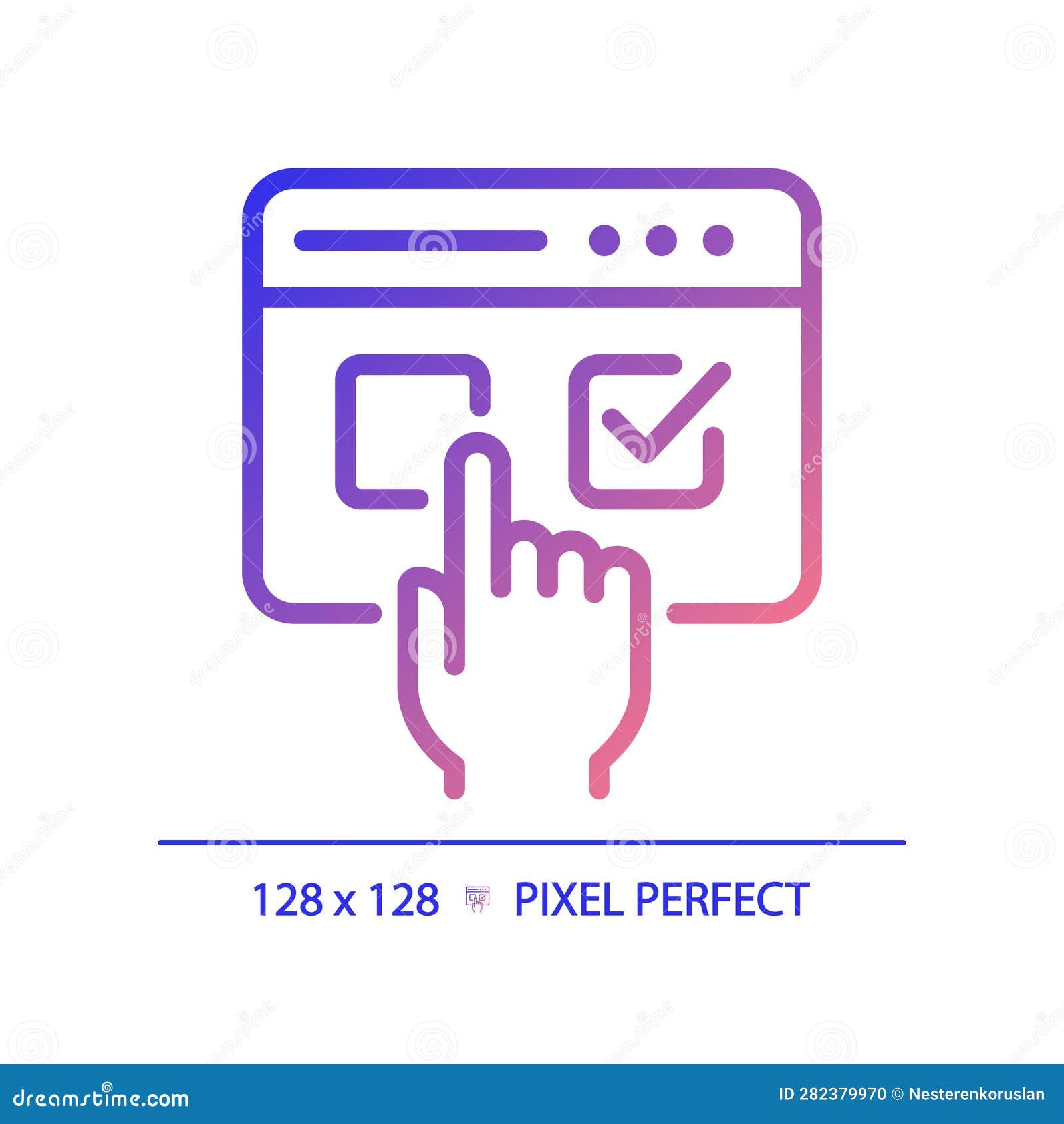 Pixel Perfect Gradient Electronic Voting Icon Stock Vector ...