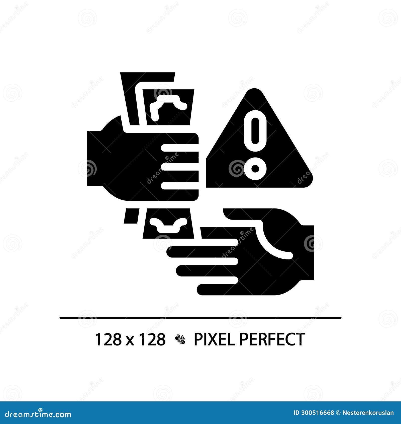 2D Pixel Perfect Simple Glyph Style Corruption Icon Stock Illustration ...