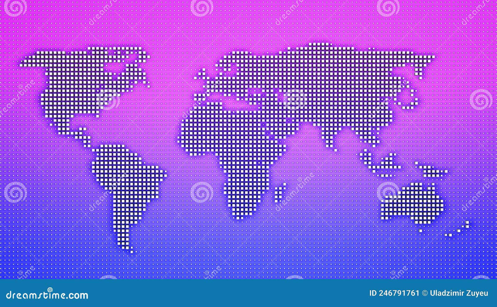 3d Pixel World Map Background. Digital Dots in the Form Global Earth ...